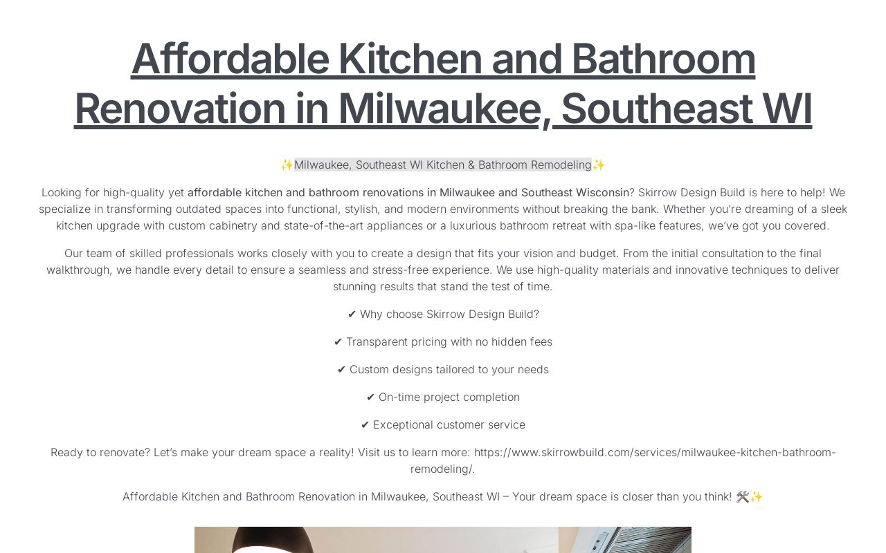 Kitchen & Bathroom Remodeling in Brookfield, WI